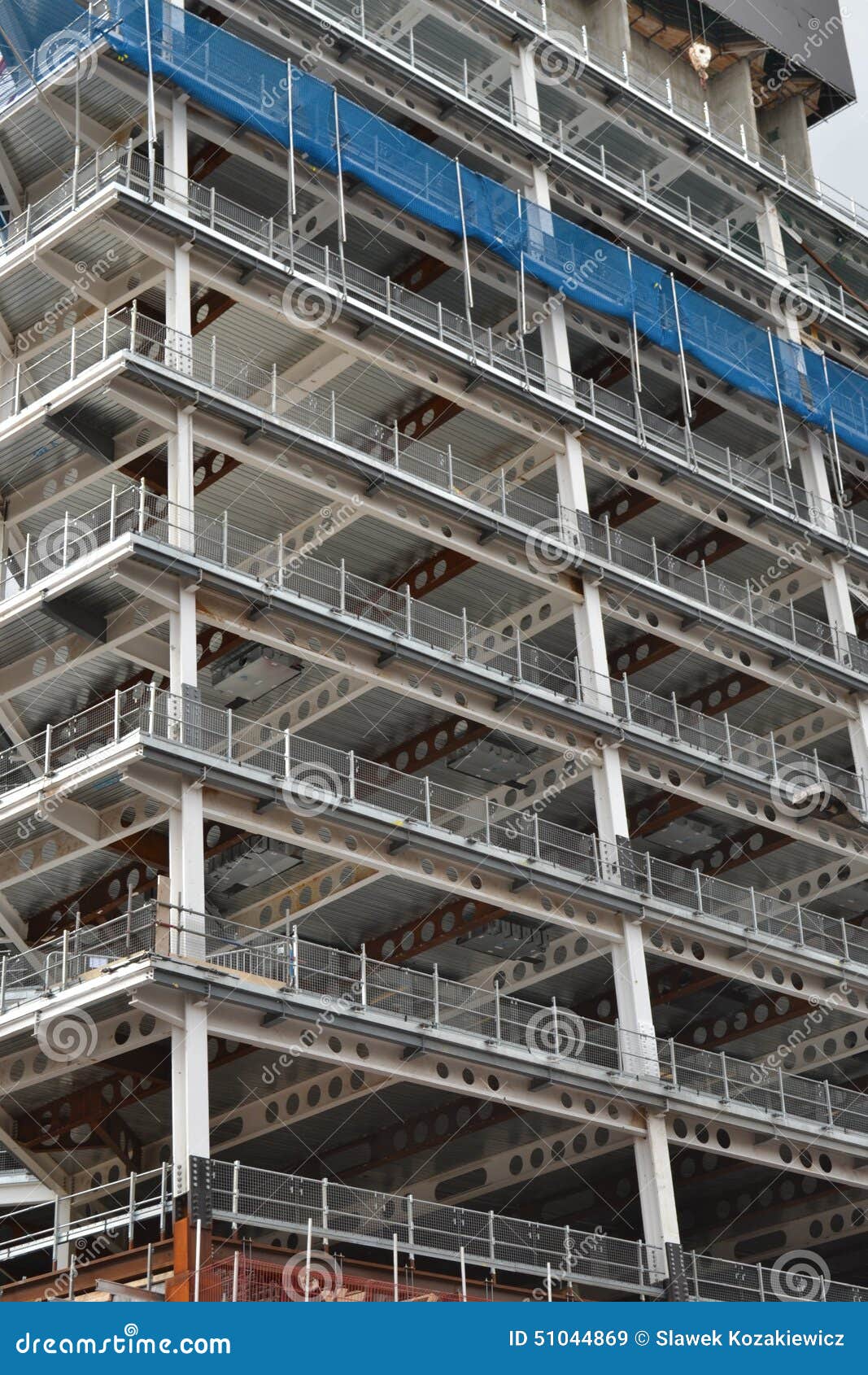 Metal Frame Building Under Construction Stock Image - Image of victoria ...