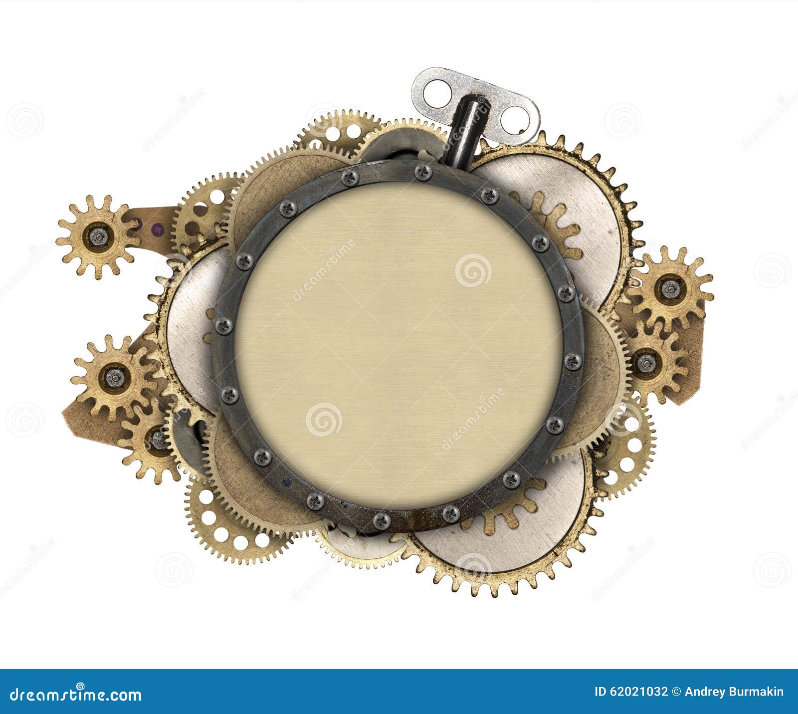 Metal Frame and Clockwork Details Stock Photo - Image of collage ...
