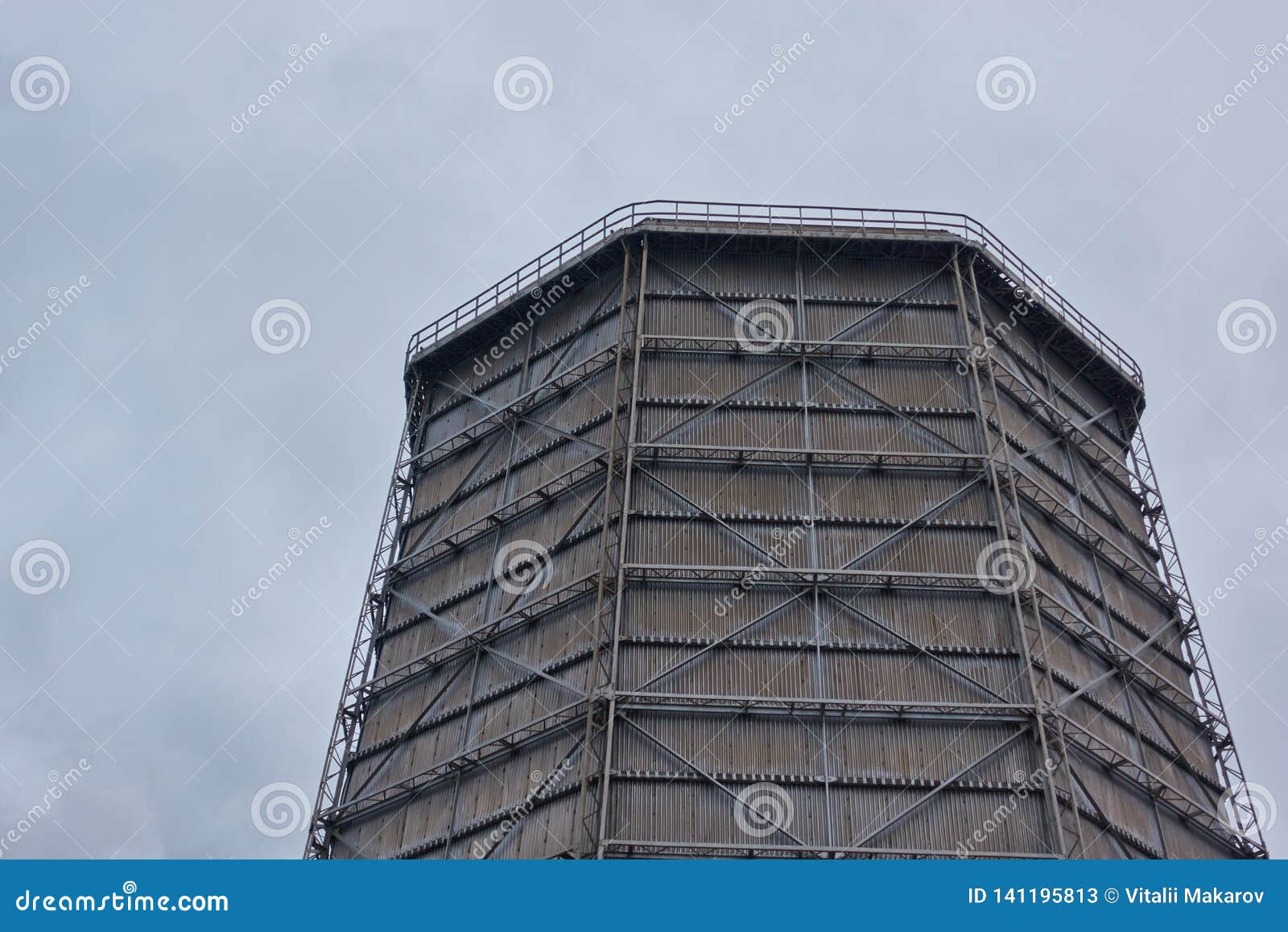 The Metal Frame of a Cooling Tower at an Industrial Enterprise Stock ...