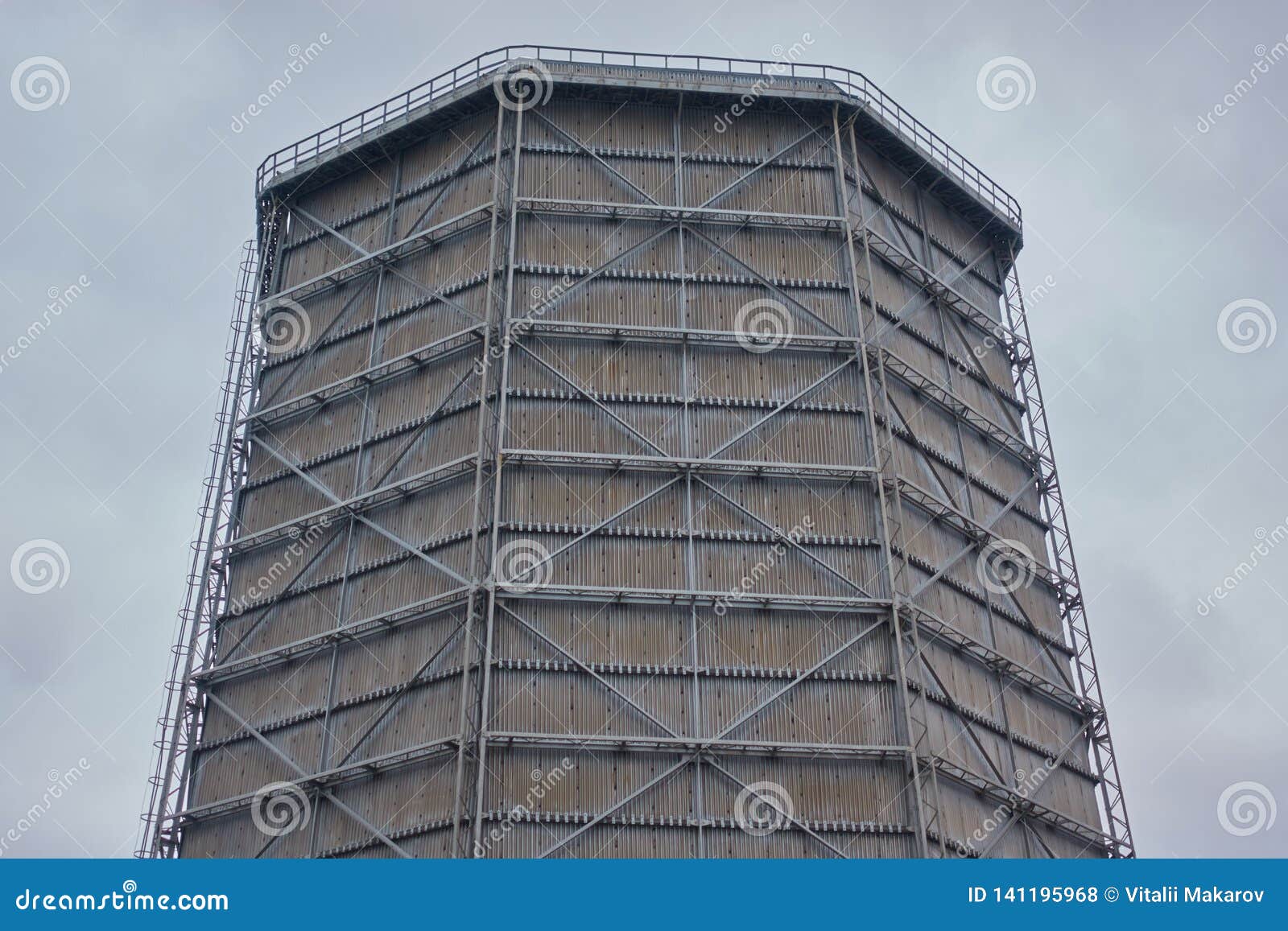 The Metal Frame of a Cooling Tower at an Industrial Enterprise Stock ...