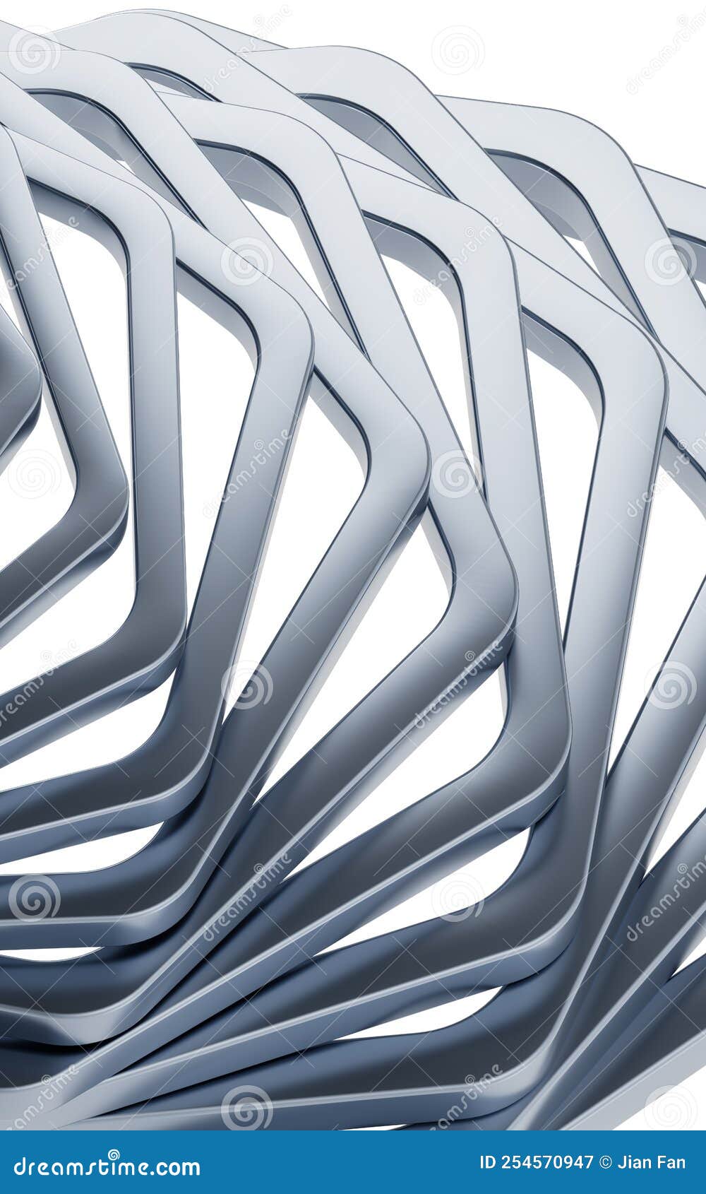 Metal Frame with Hexagonal Shape, 3d Rendering Stock Illustration ...