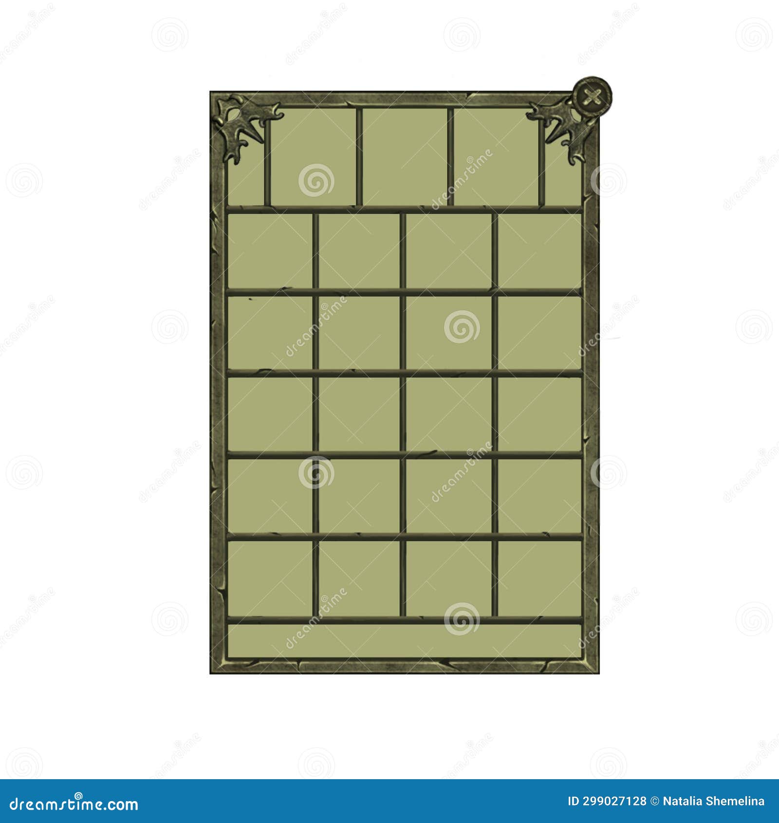Metal Frame, Medieval Style Game Ui Stock Illustration - Illustration ...
