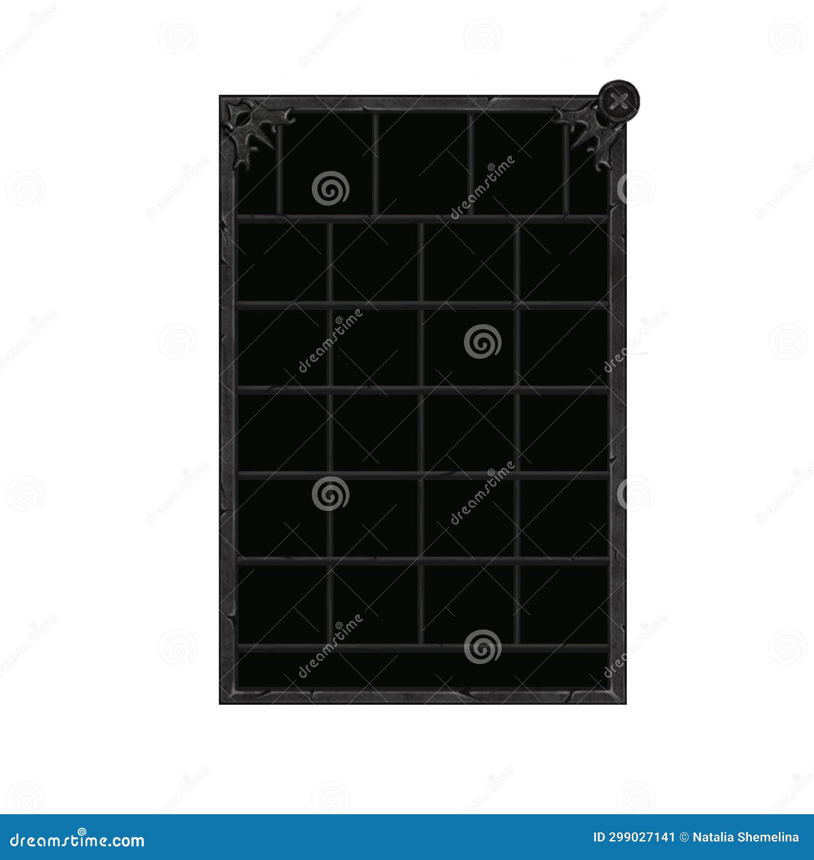 Metal Frame, Medieval Style Game Ui Stock Illustration - Illustration ...