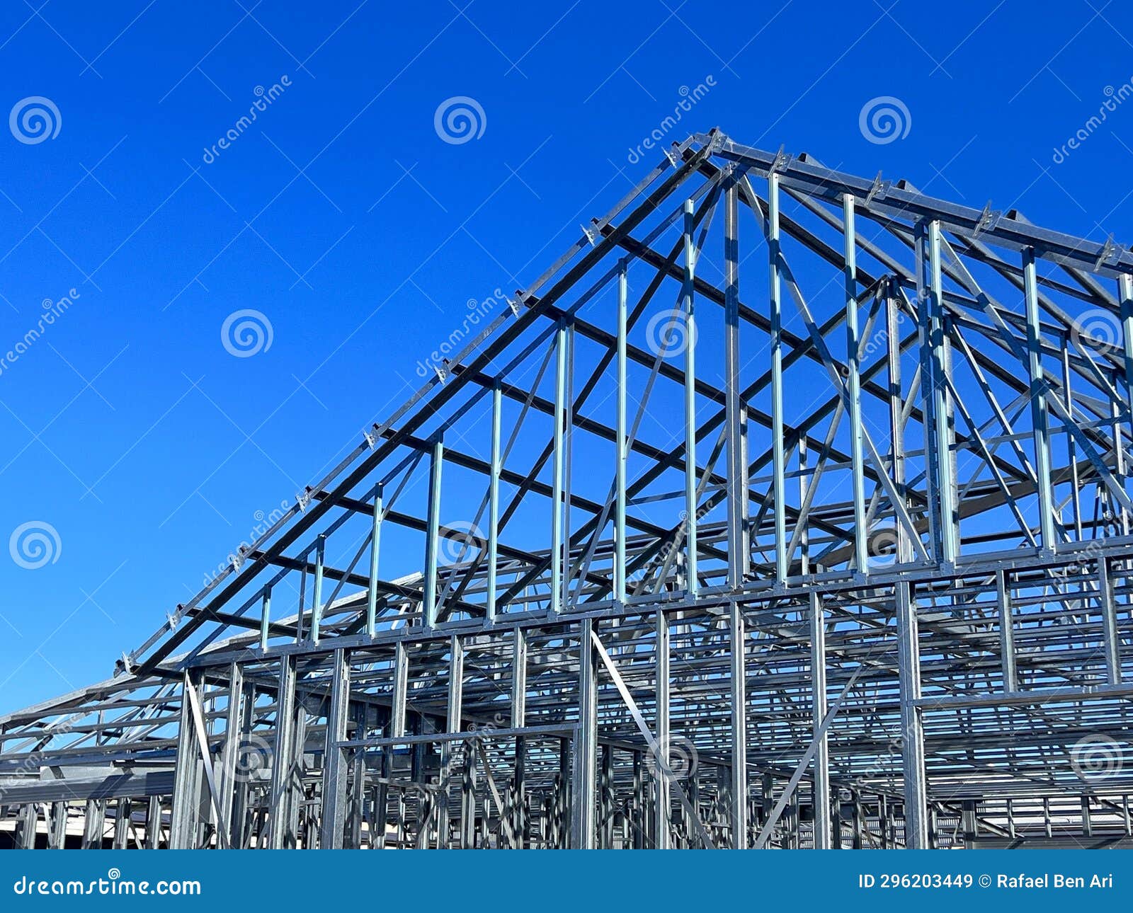 Metal Frame of a New Modern House Stock Image - Image of architecture ...