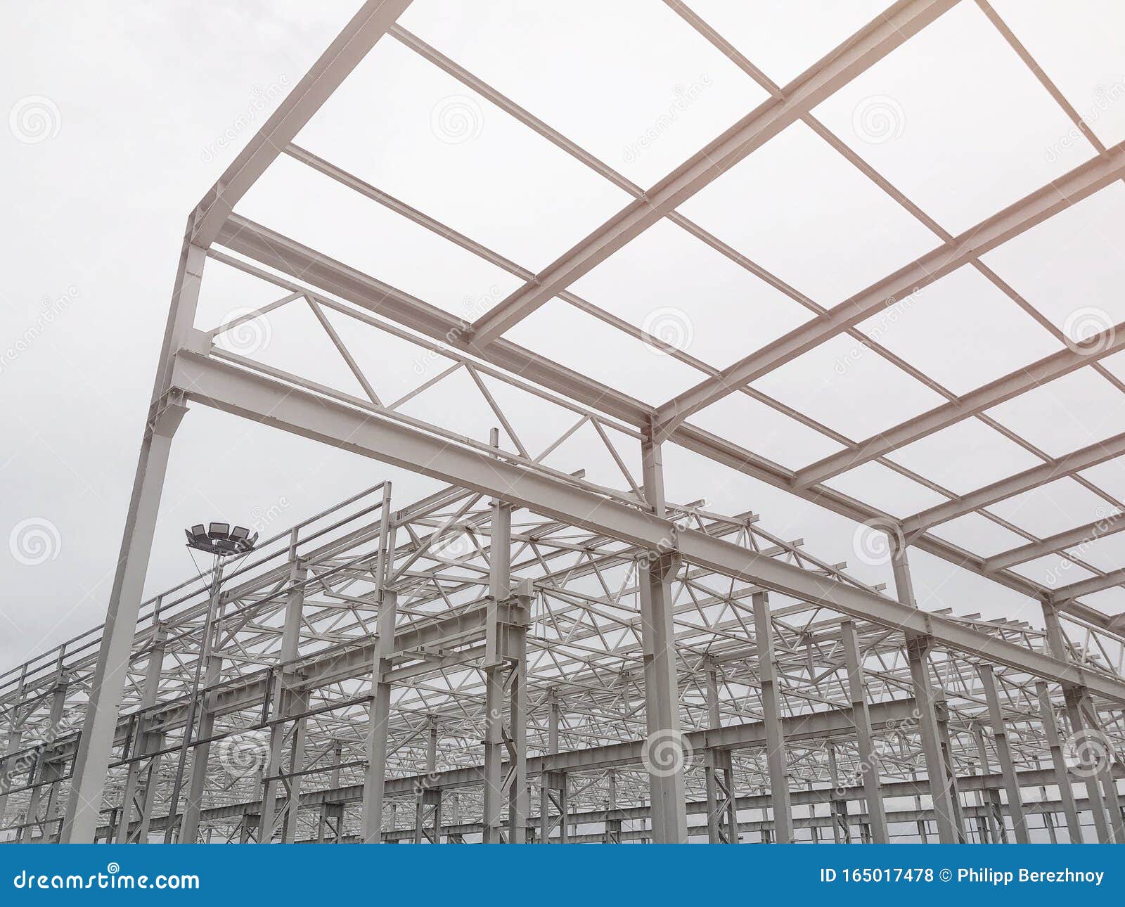 Metal Frame of Prefabricated Multi Storey Building Stock Photo - Image ...