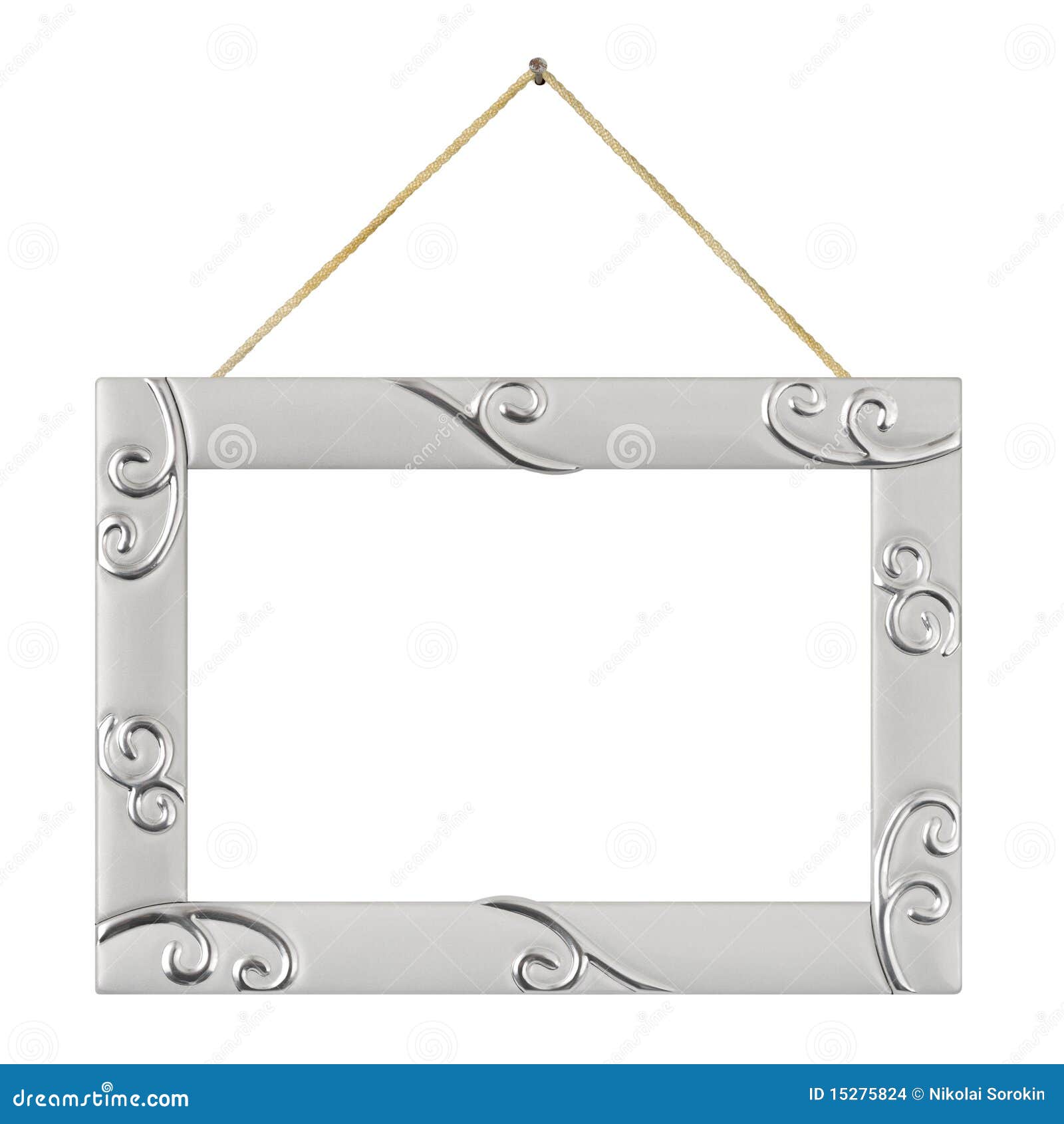 Metal frame with string stock photo. Image of creativity - 15275824