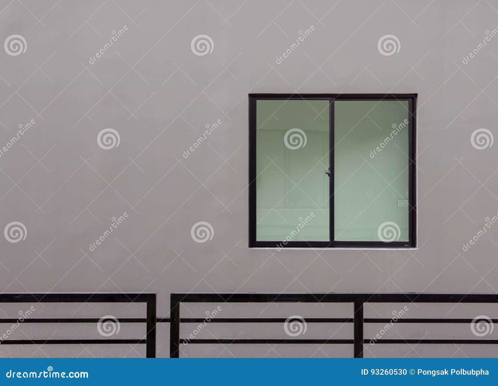 Metal Frame Window with the Clear Glass. Stock Photo - Image of home ...