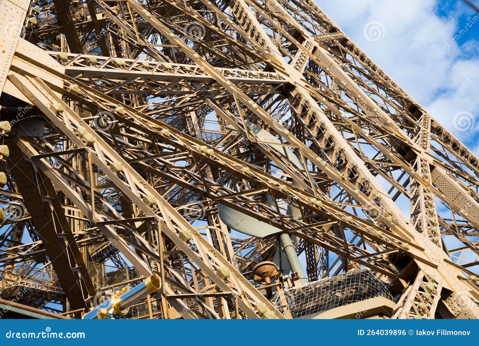 Metal Frames of Eiffel Tower, Paris Stock Photo - Image of steel ...