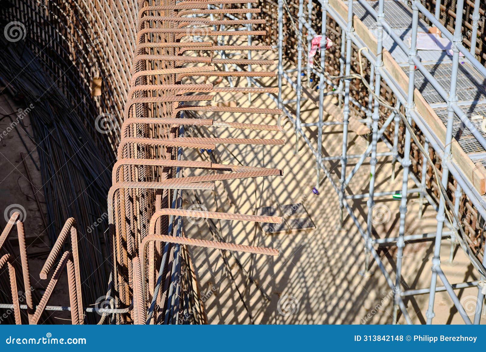Metal Framework of Reinforced Concrete Structure Stock Photo - Image of ...