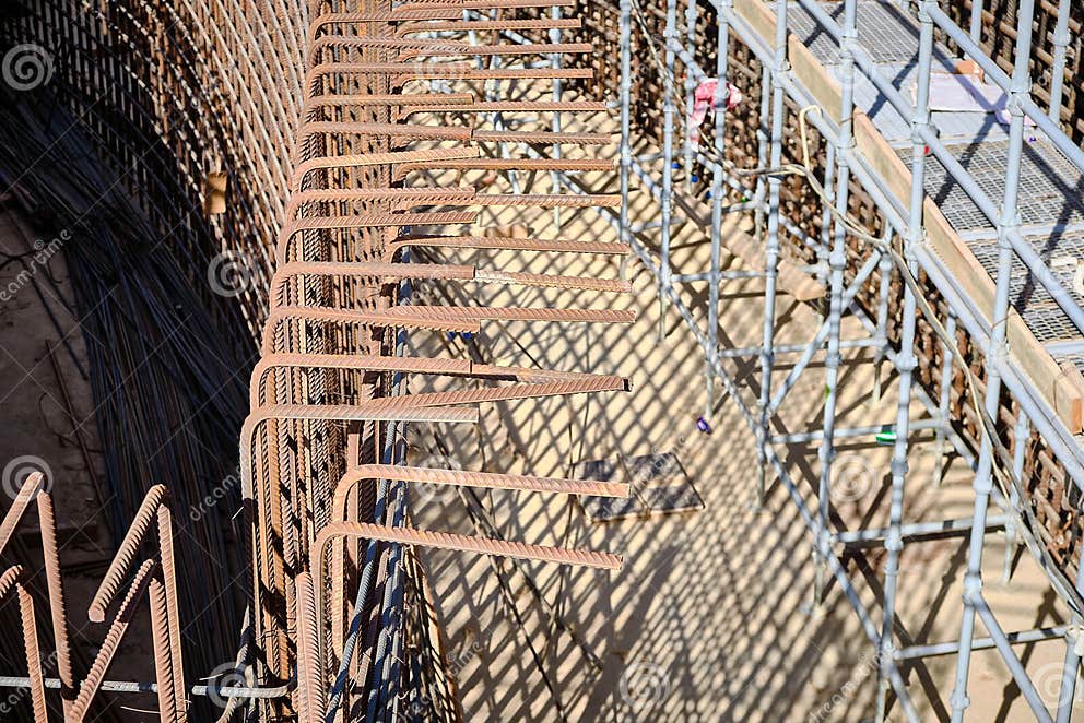 Metal Framework of Reinforced Concrete Structure Stock Photo - Image of ...