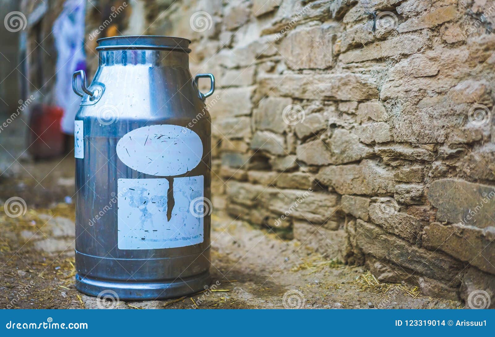Metal Fresh Milk Storage Container Stock Photo - Image of fresh, food ...