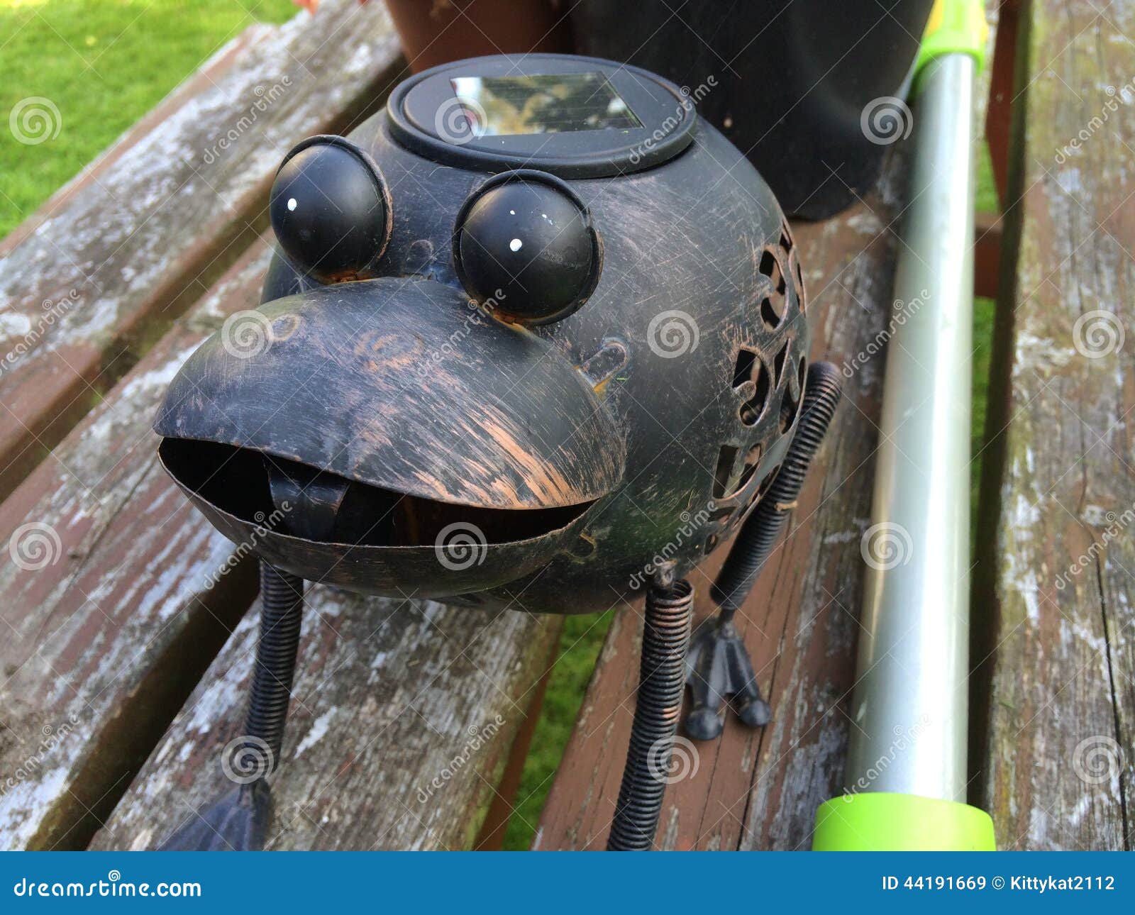 Metal frog stock image. Image of metal, frog, garden - 44191669