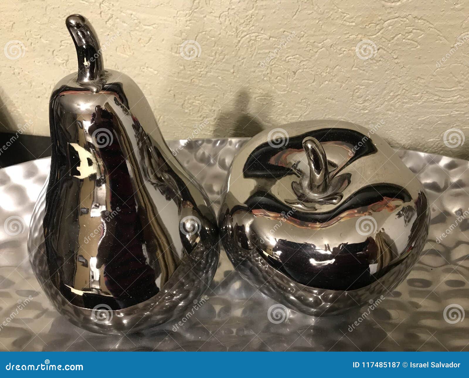 Metal fruits stock image. Image of metal, fruits, shine - 117485187