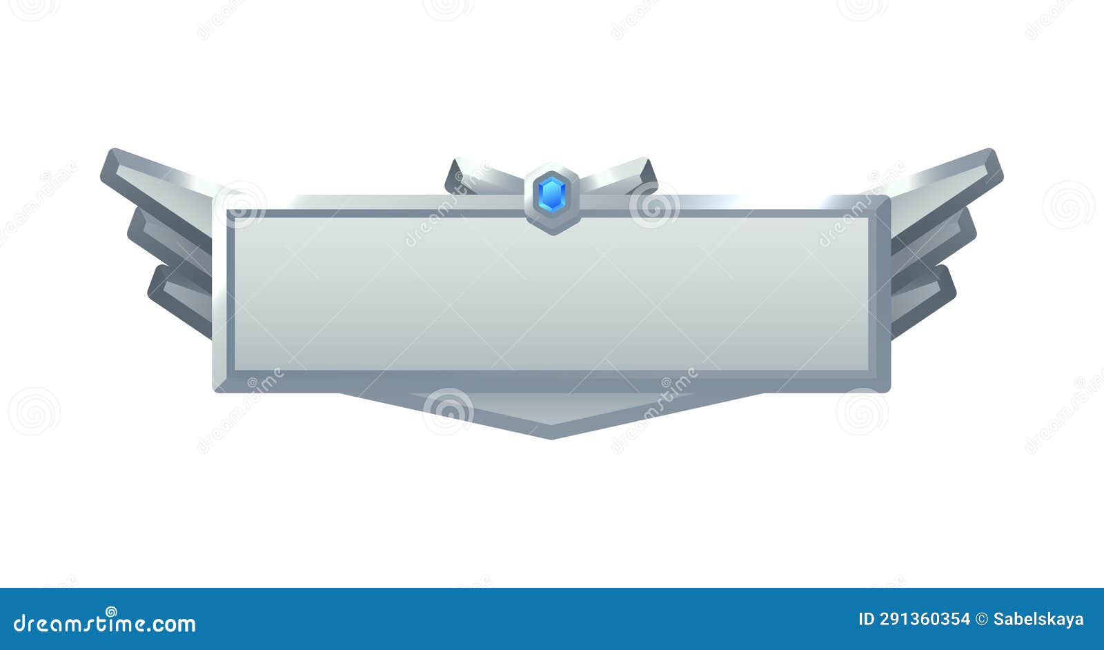 Metal Game Frame, Vector Illustration Isolated on White. Stock Vector ...