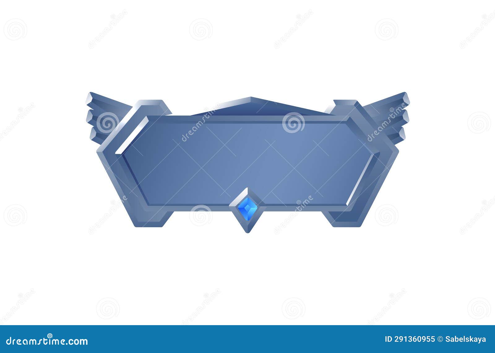 Metal Game Frame, Vector Illustration Isolated on White. Stock Vector ...