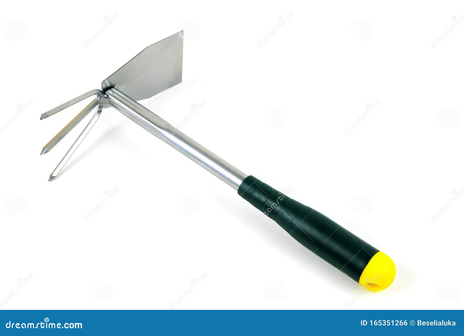 Metal Garden Tool with Rakes and Hoe Stock Photo - Image of gardener ...