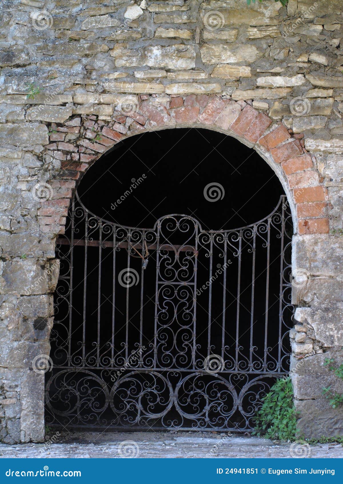 Metal gate at castle stock image. Image of security, protection - 24941851
