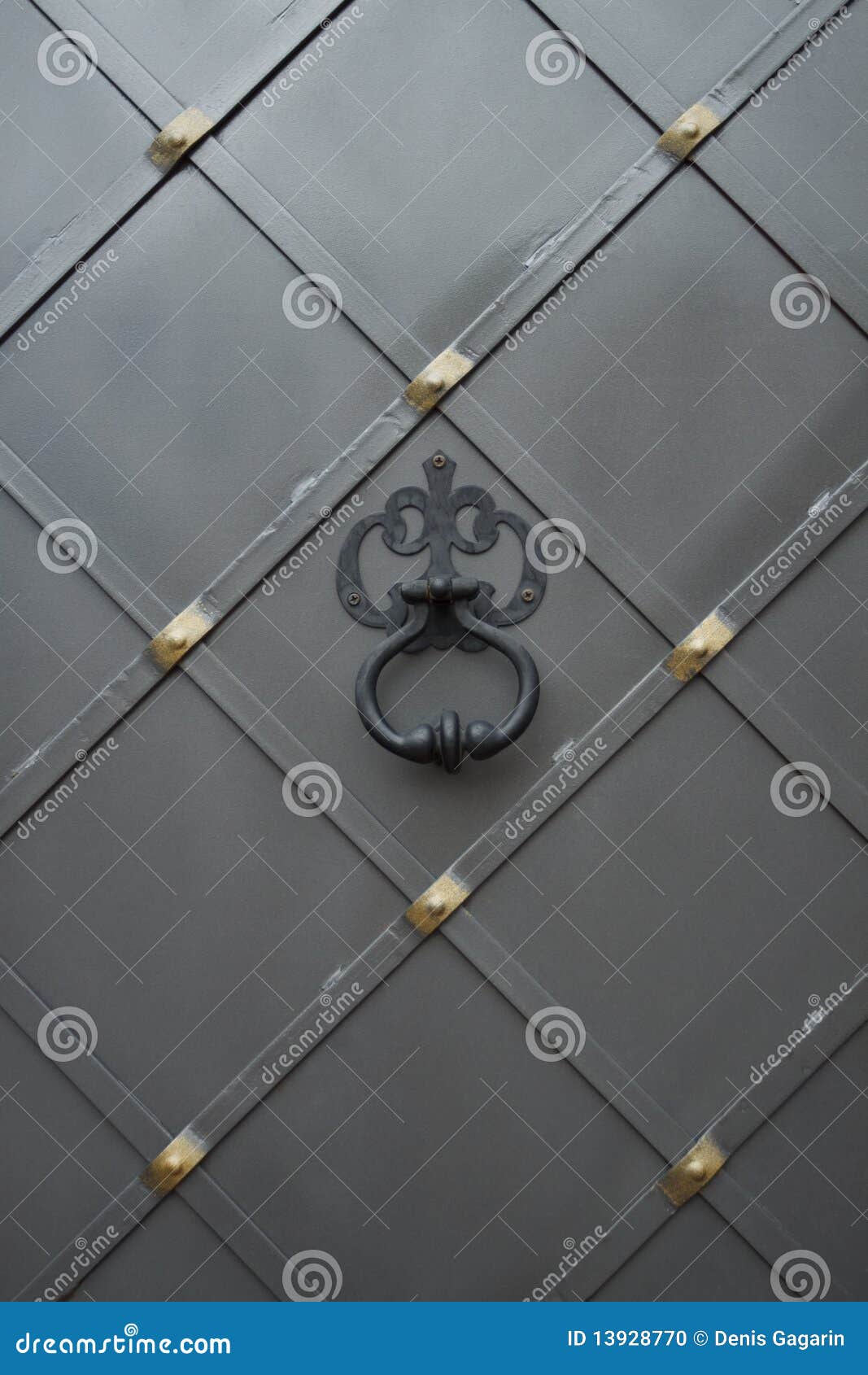 Metal gate with handle stock photo. Image of decoration - 13928770