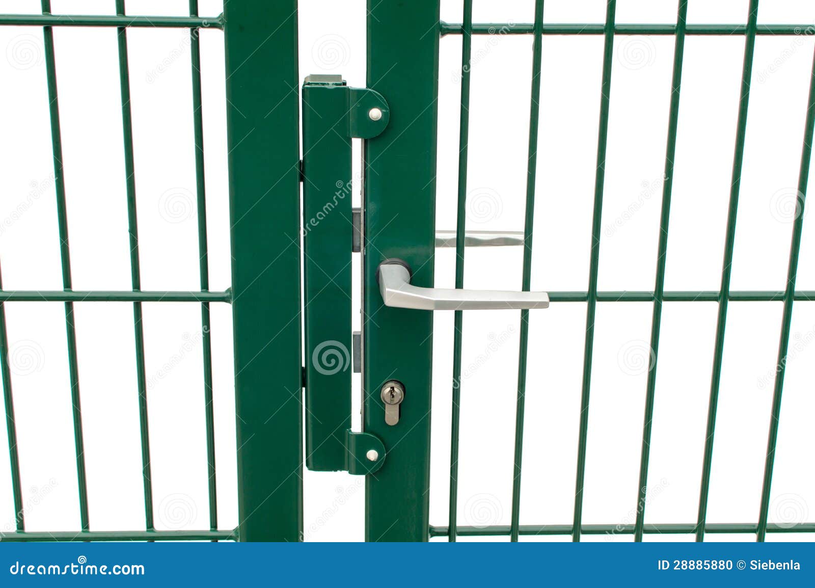 Metal gate with lock stock photo. Image of industry, architecture ...