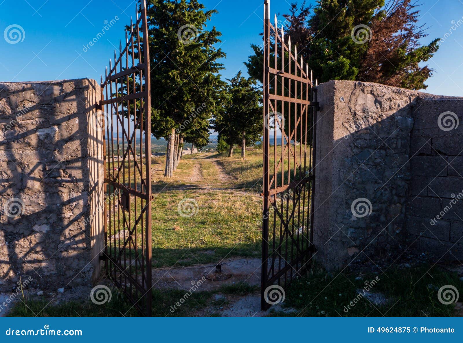 Metal gate stock image. Image of entrance, architecture - 49624875
