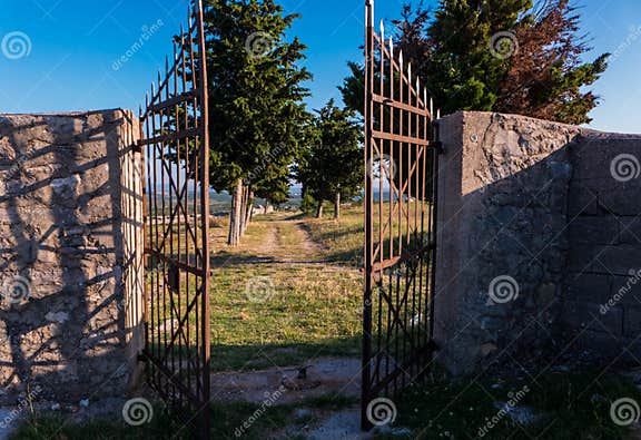 Metal gate stock image. Image of entrance, architecture - 49624875
