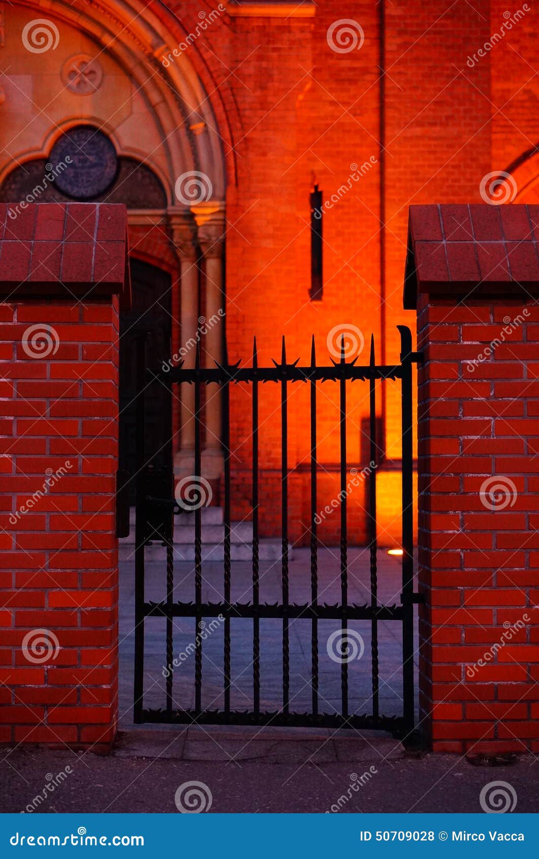 Metal gate stock photo. Image of wall, metal, stone, gate - 50709028