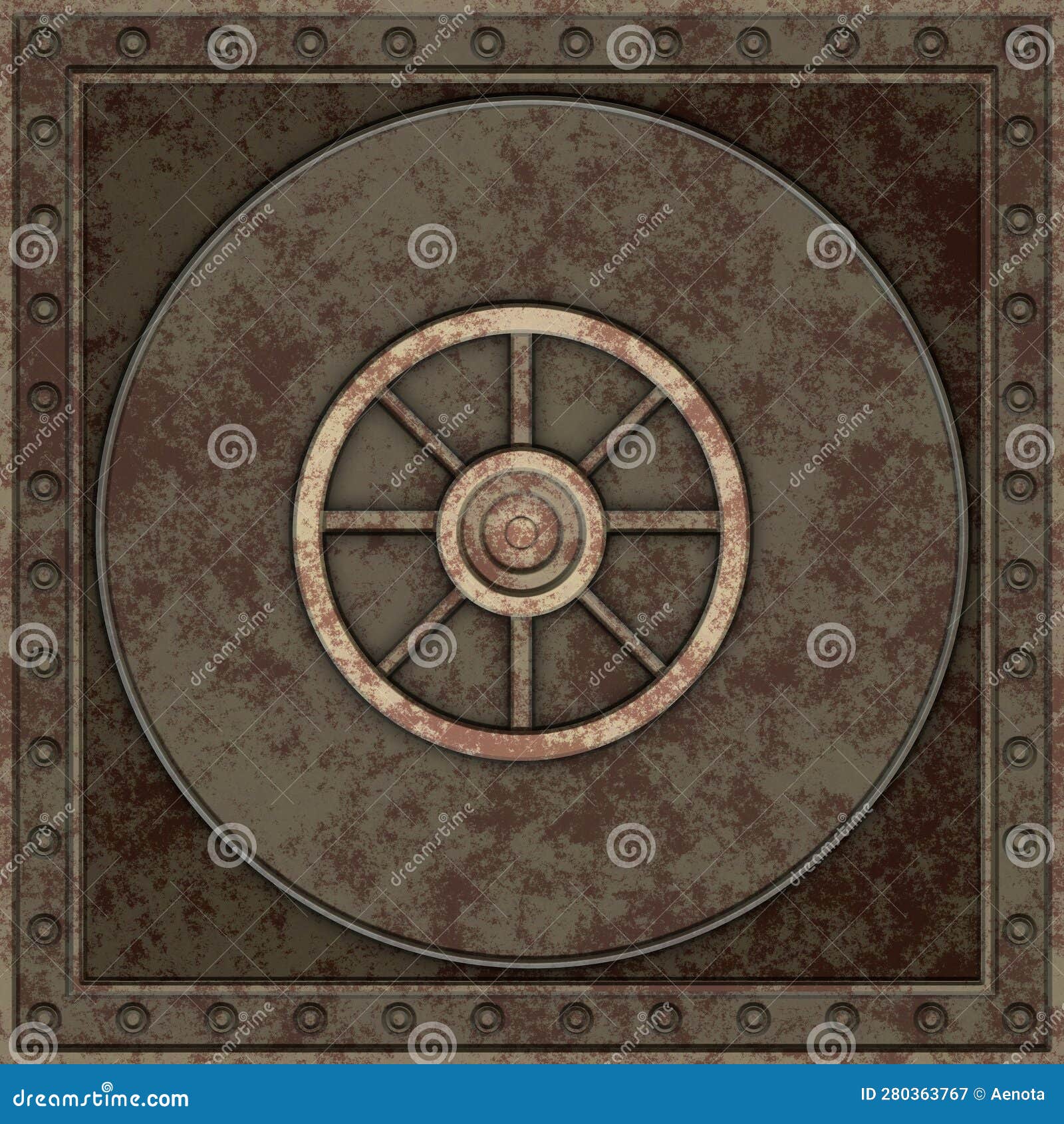 Metal gateway rusty hatch stock illustration. Illustration of race ...