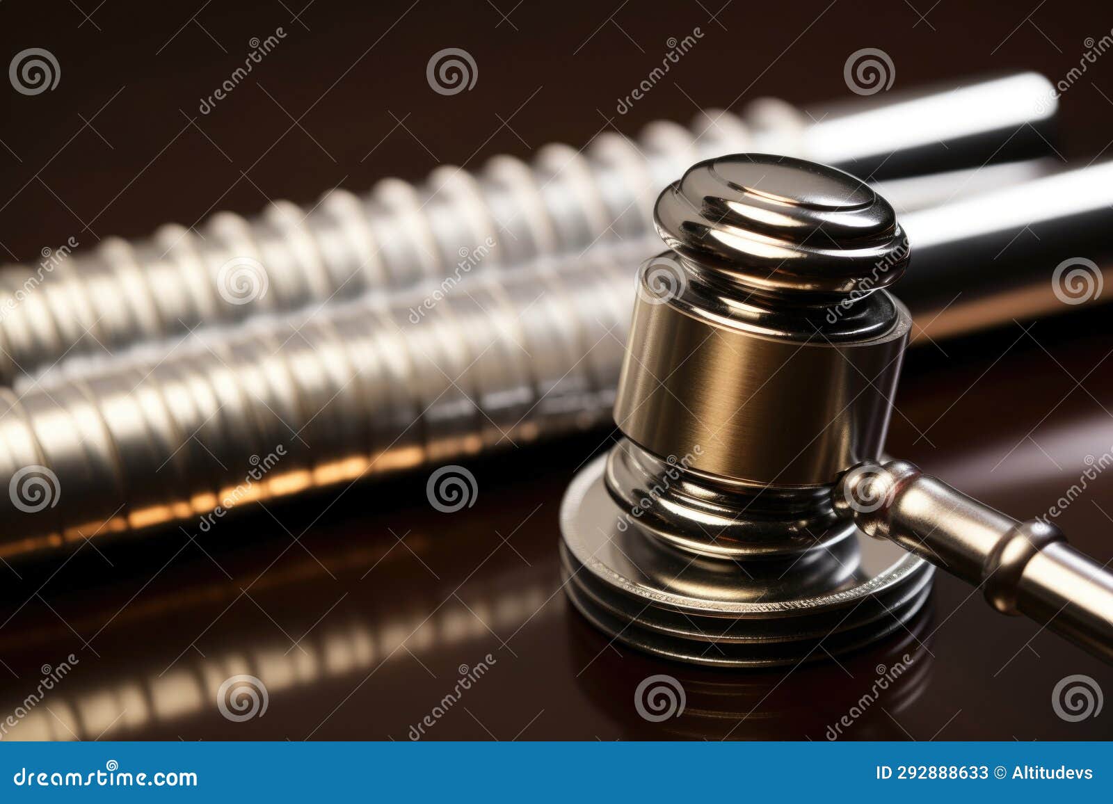 Metal Gavel Resting on a Ream of Guardianship Papers Stock Image ...