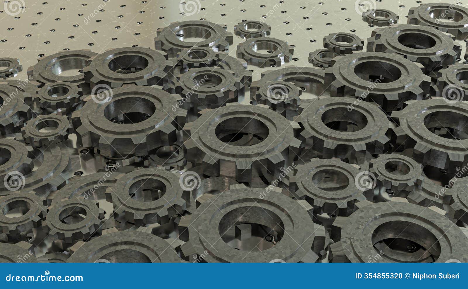 The Metal Gear for Engine or Background Concept 3d Rendering Stock ...