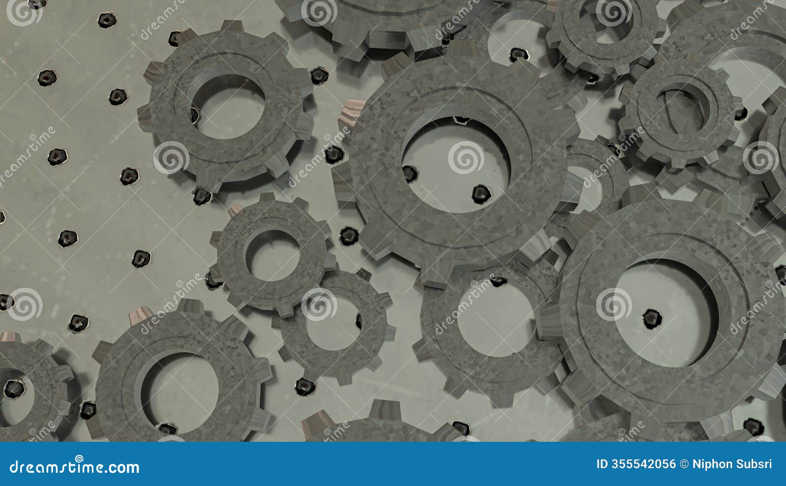 The Metal Gear for Engine or Background Concept 3d Rendering Stock ...