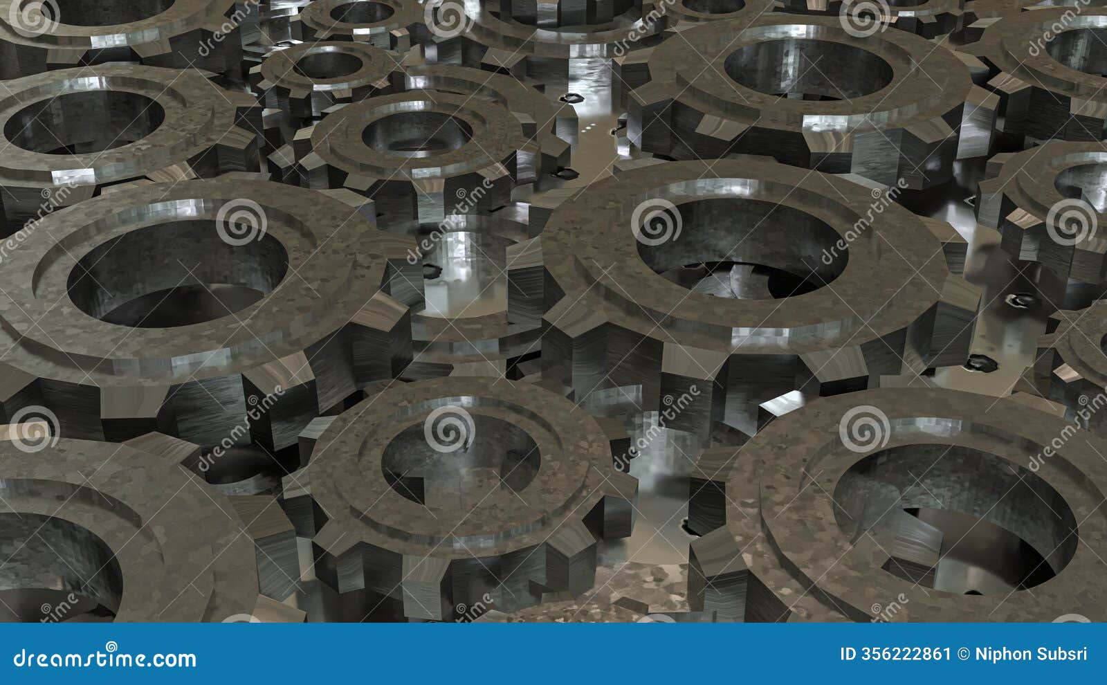 The Metal Gear for Engine or Background Concept 3d Rendering Stock ...