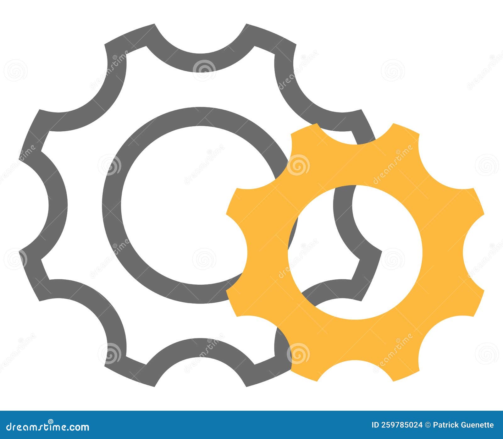 Metal gear, icon stock vector. Illustration of cogwheel - 259785024