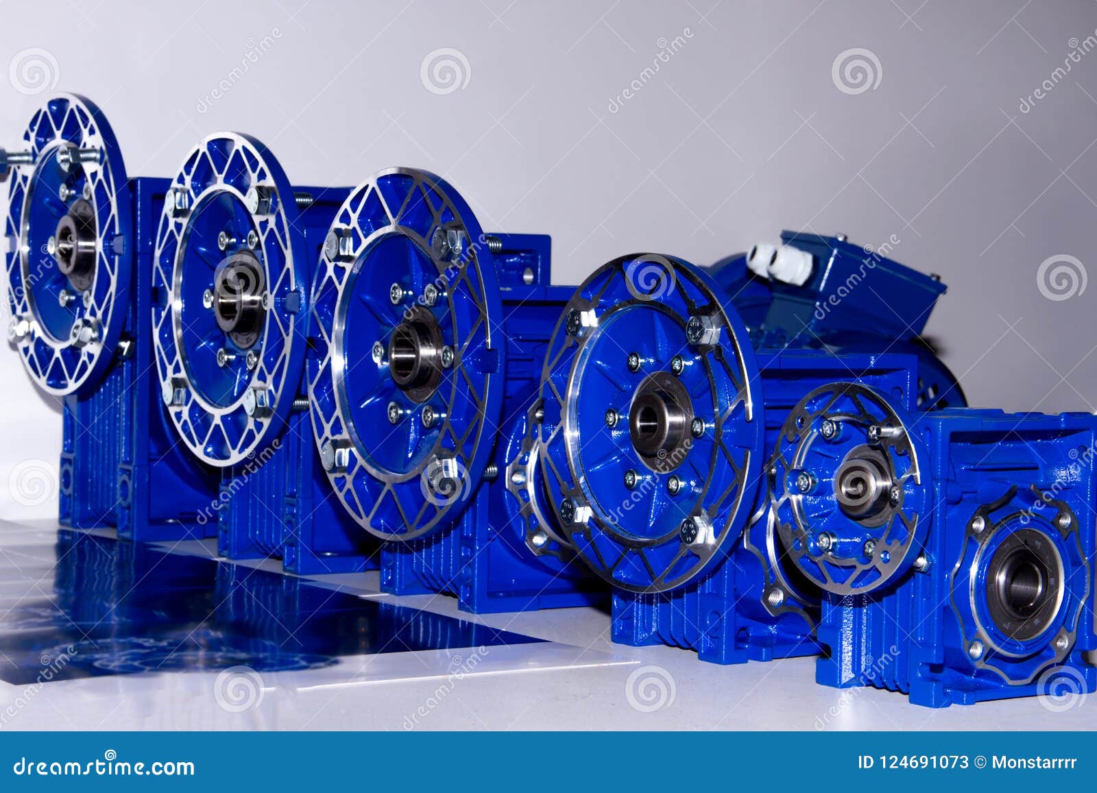 Metal Gearboxes / Reducers Using in CNC Stock Image - Image of ...