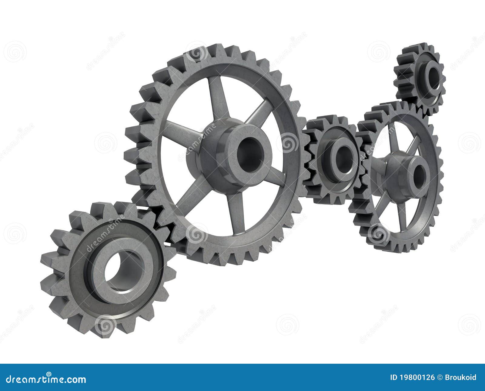 Metal gears closeup stock illustration. Illustration of mechanical ...