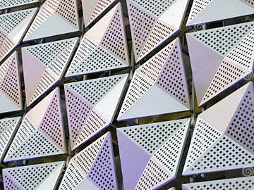 Metal Geometric Cladding on a Modern Building Stock Photo - Image of ...