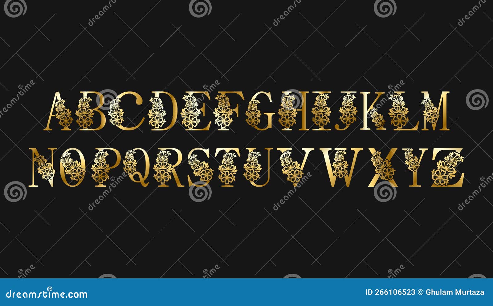 Metal Gold Gradients Alphabets Stock Vector - Illustration of high ...