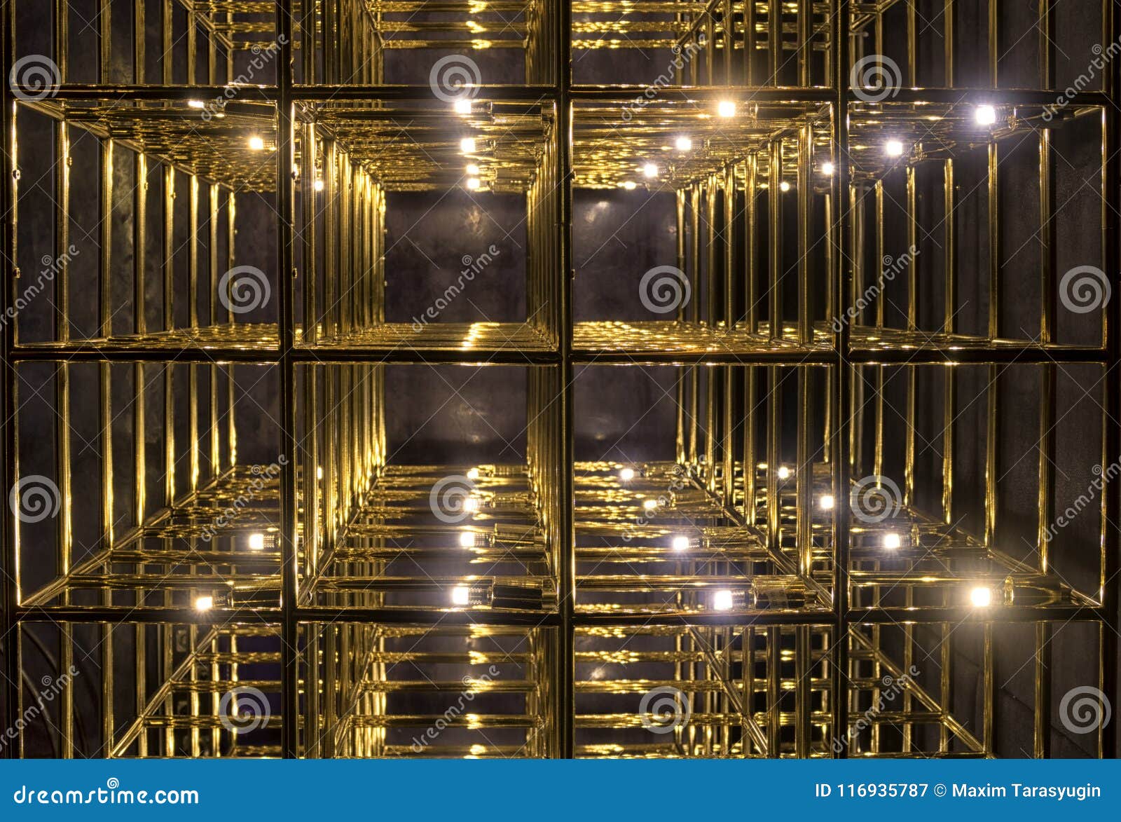 Gold Grid on a Black Background Stock Image - Image of bubbles, glossy ...