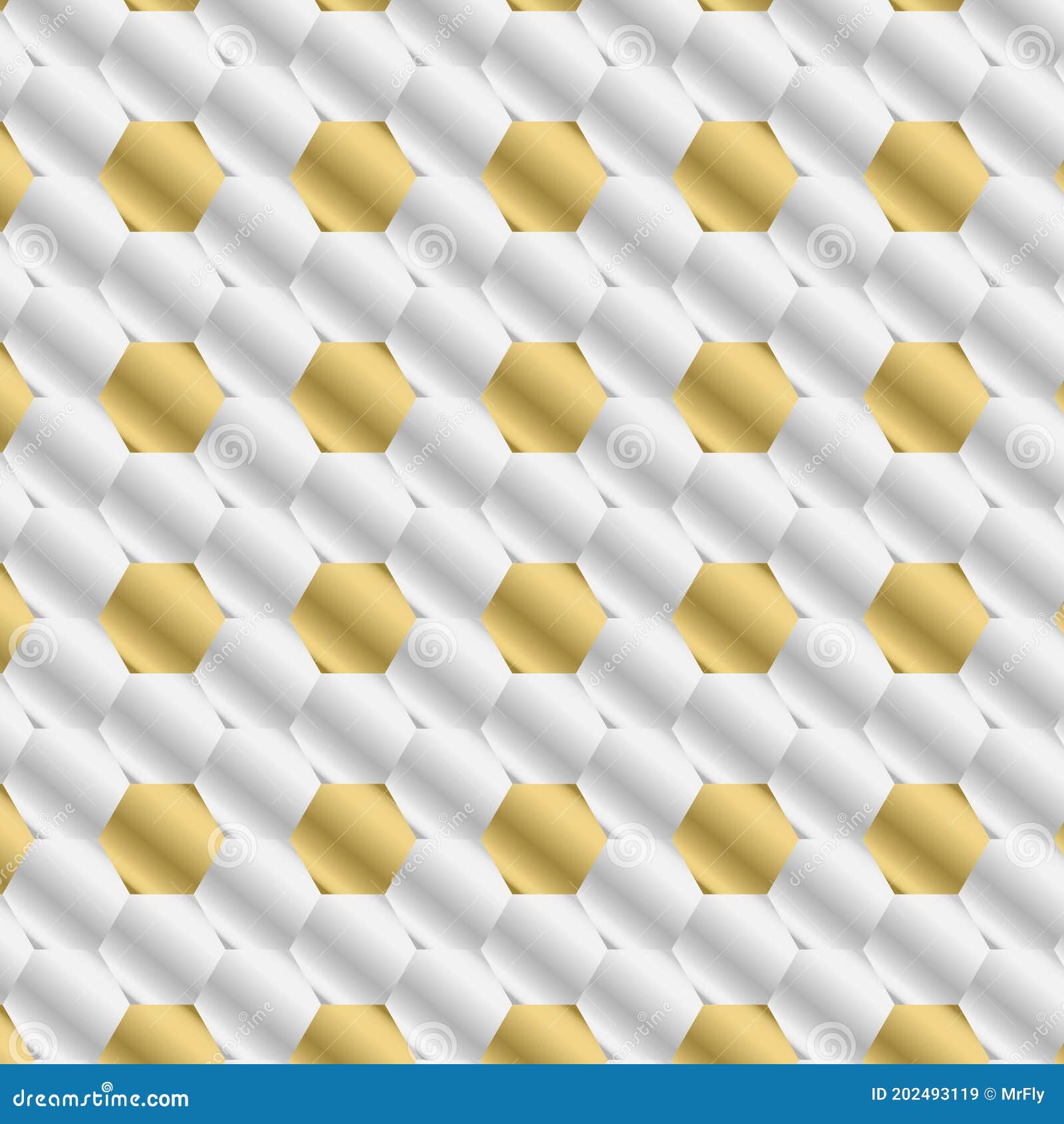 Metal Gold and Silver Honeycomb Pattern, Isolated, Vector Illustration ...