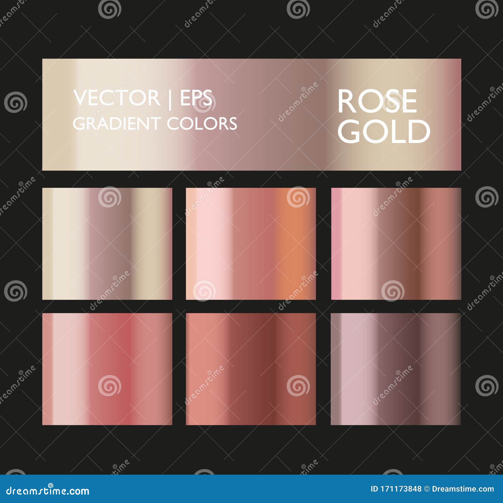 Metal Gradient Color Set. Chrome Texture Surface Background Template ...
