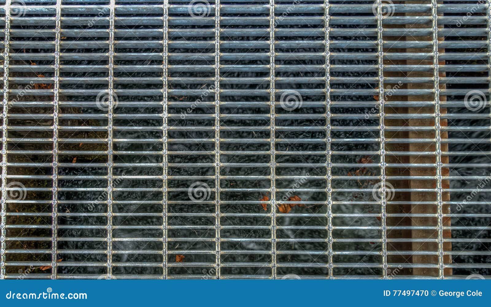 Metal Grate Over Water HDR stock photo. Image of abstract - 77497470