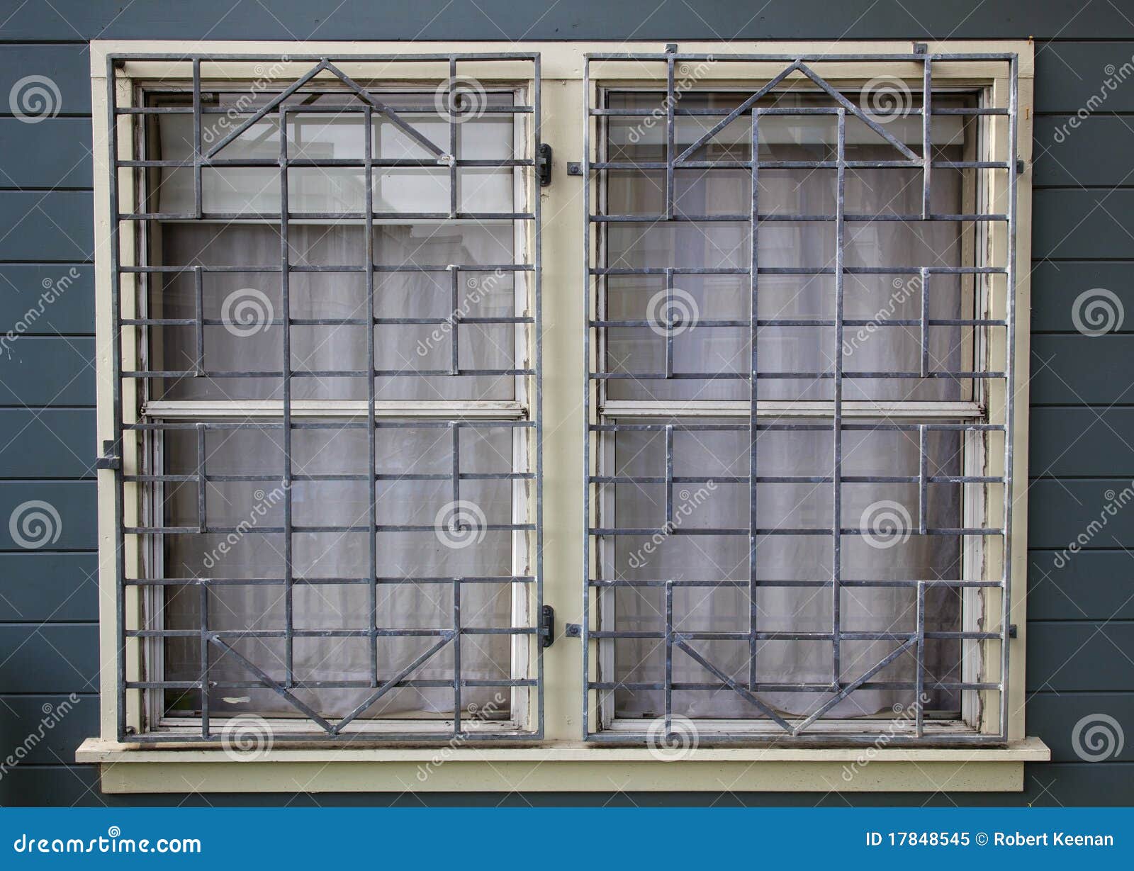 Metal Grated Windows stock image. Image of grid, cage - 17848545