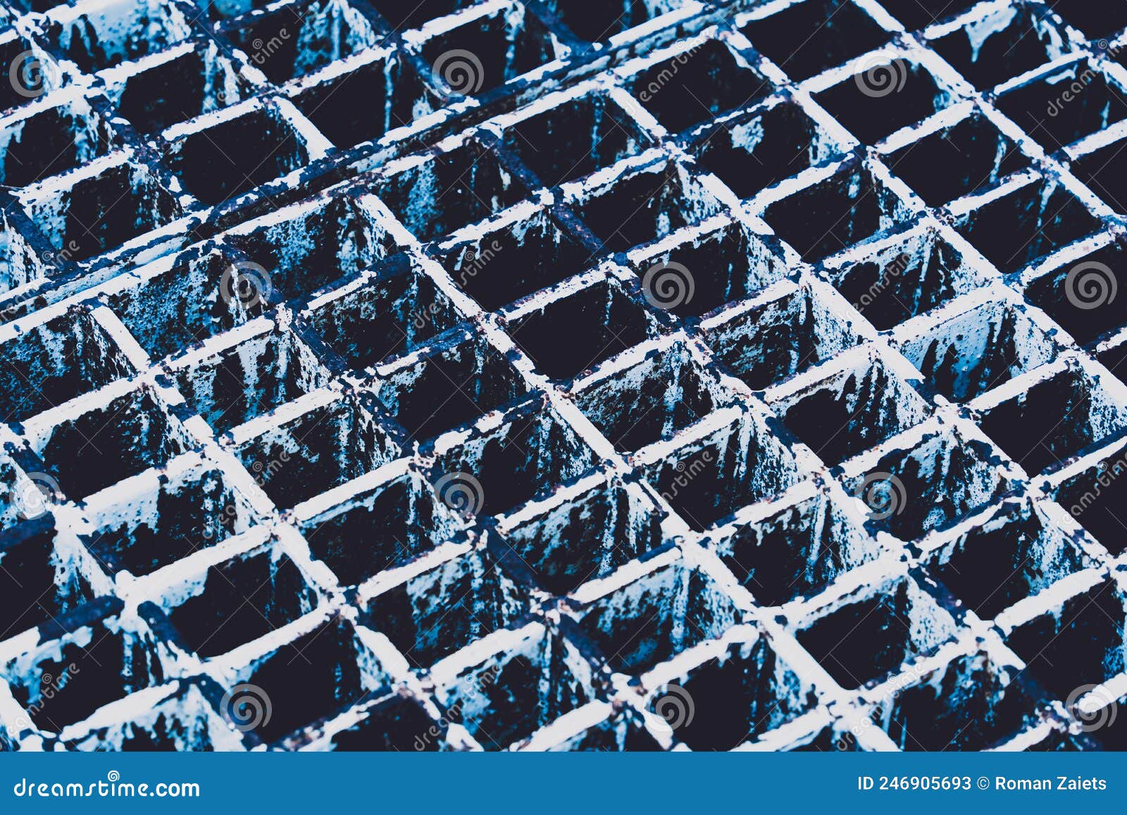 Metal Grating on Drainage Systems in the Grass Garden Stock Image ...