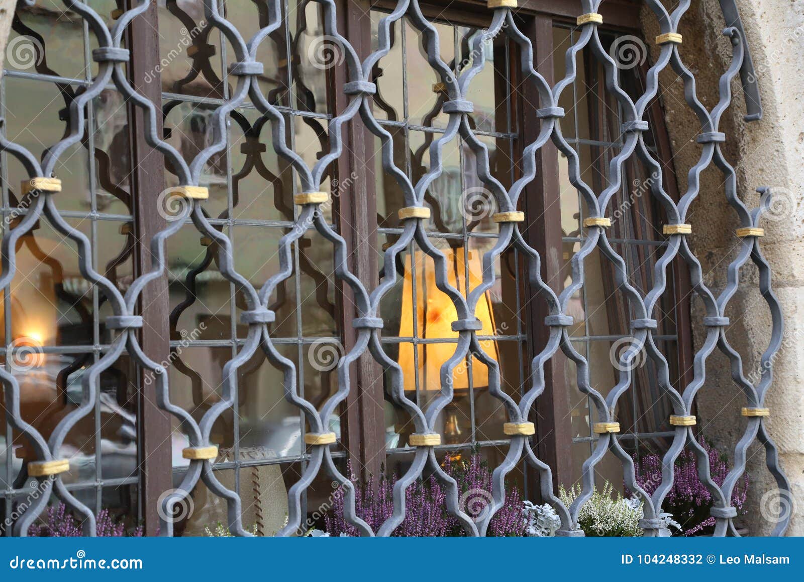 Metal Grating on the Window Stock Photo - Image of floor, house: 104248332