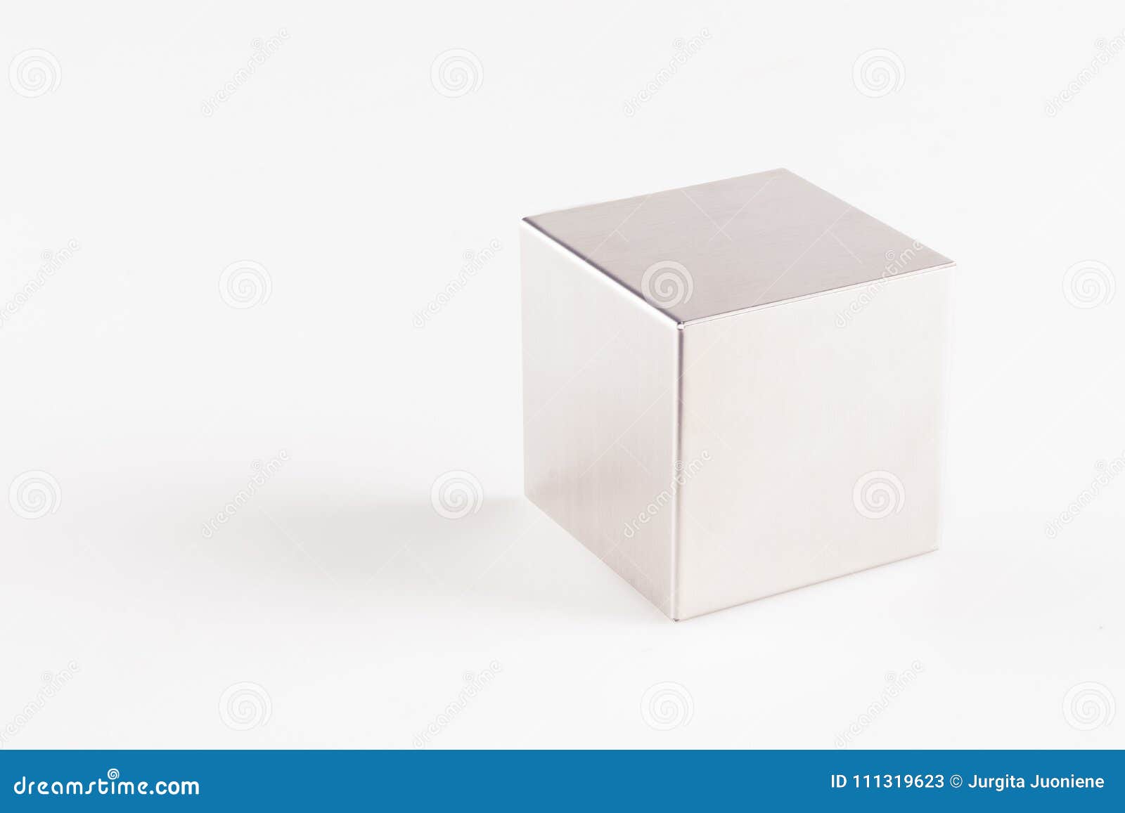 Metal Grey Cube on a White Background Stock Image - Image of shadow ...