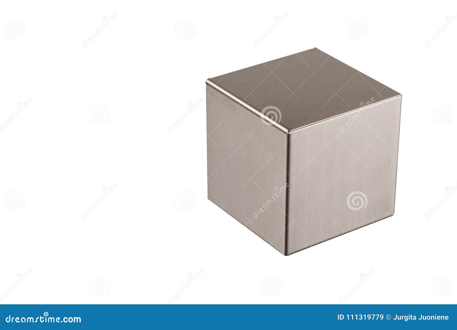 Metal Grey Cube on a White Background Stock Image - Image of business ...
