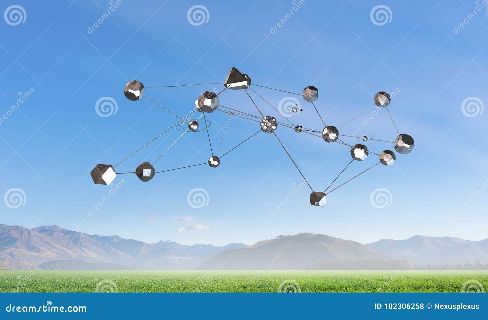 Wireless Interaction and Connection. Mixed Media Stock Photo - Image of ...