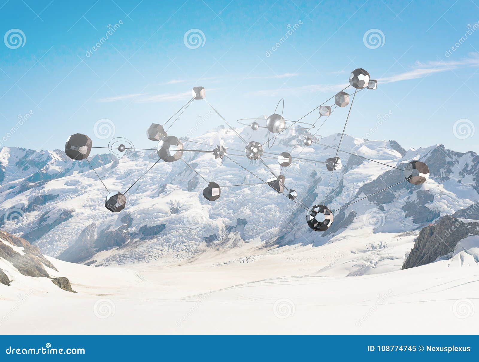 Wireless Interaction and Connection. Mixed Media Stock Illustration ...