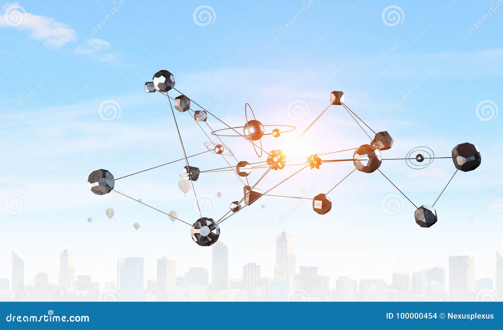 Wireless Interaction and Connection. Mixed Media Stock Photo - Image of ...