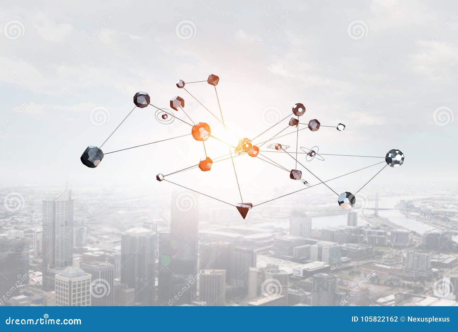 Wireless Interaction and Connection. Mixed Media Stock Photo - Image of ...