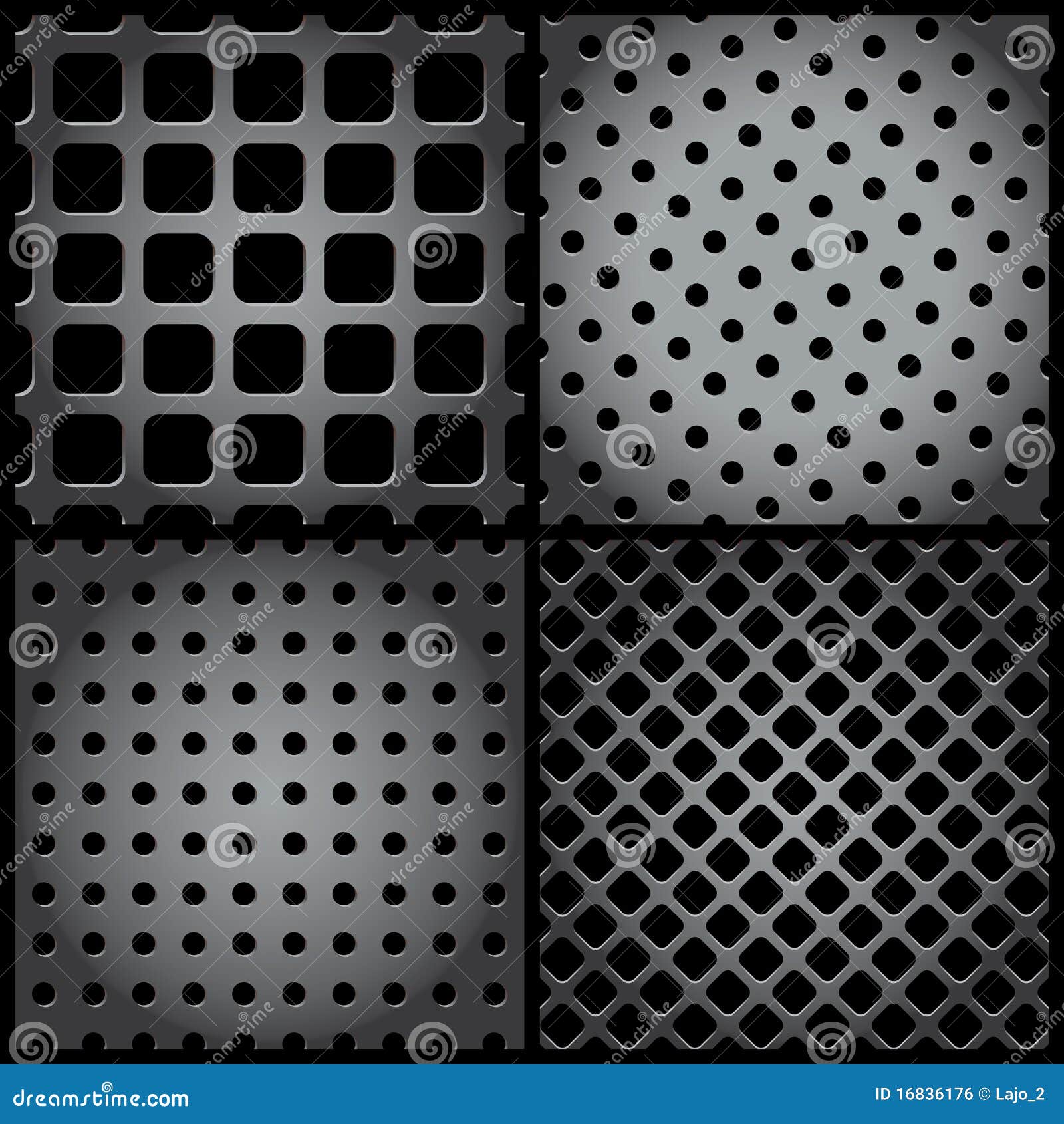 Metal grid collection stock vector. Illustration of design - 16836176